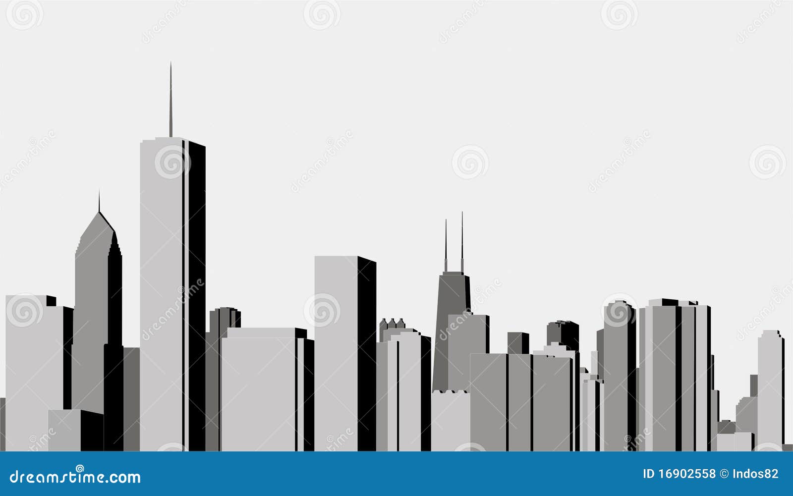 Modern city stock vector. Illustration of space, skyline - 16902558