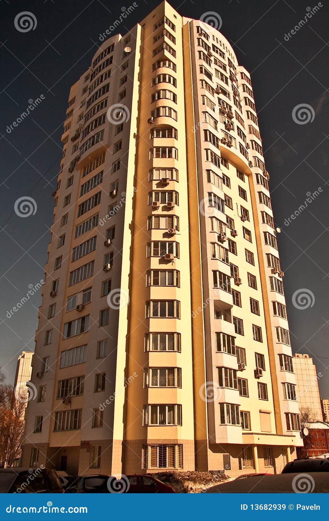 Modern city building stock image. Image of cement, appartaments - 13682939