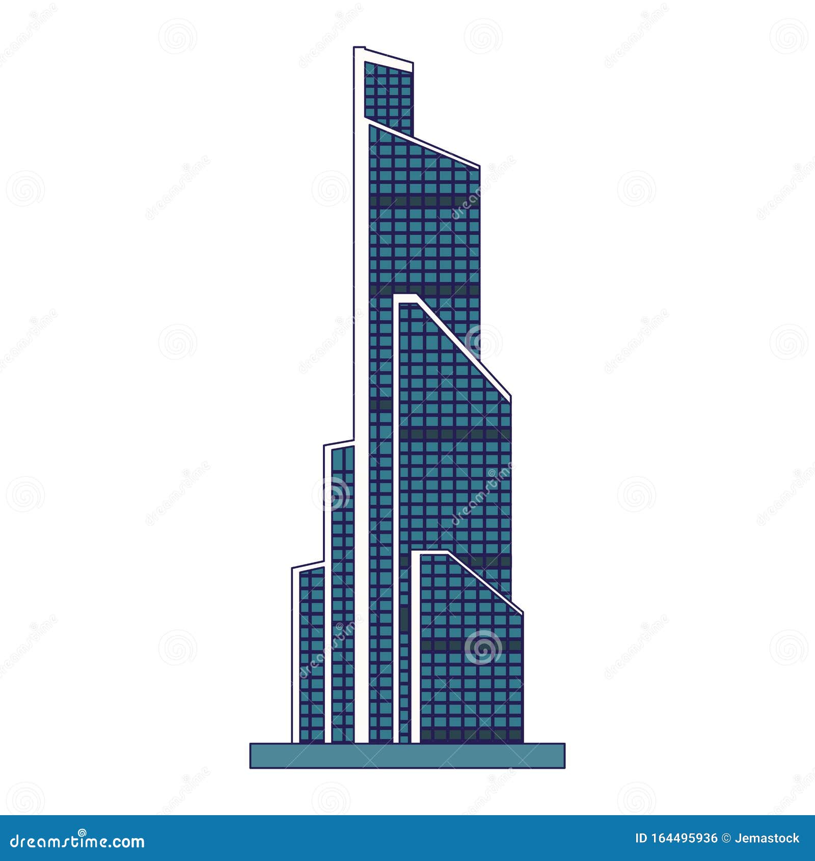 Modern City Building Icon, Flat Design Stock Vector - Illustration of ...