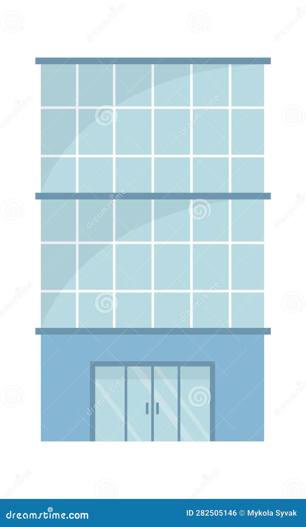 Modern City Building stock vector. Illustration of office - 282505146