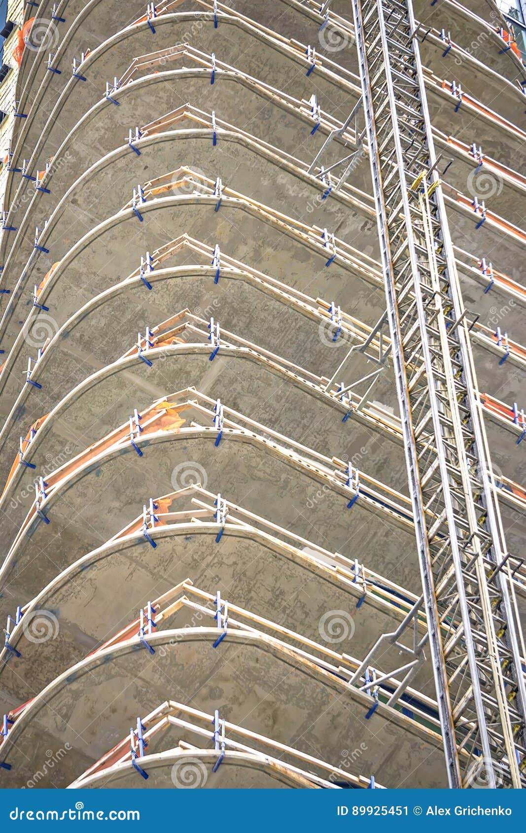 Modern City Buildings Under Construction or Maintenance Stock Image ...