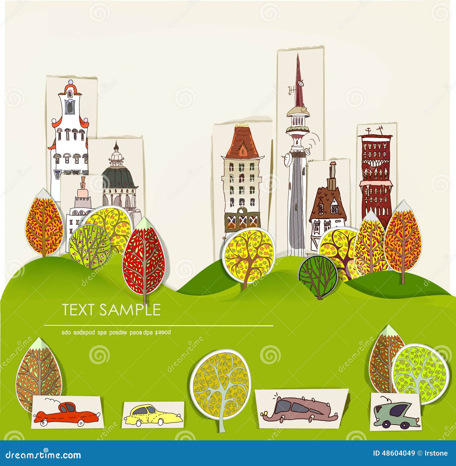 Modern City. City Background Made of Paper Stock Illustration ...