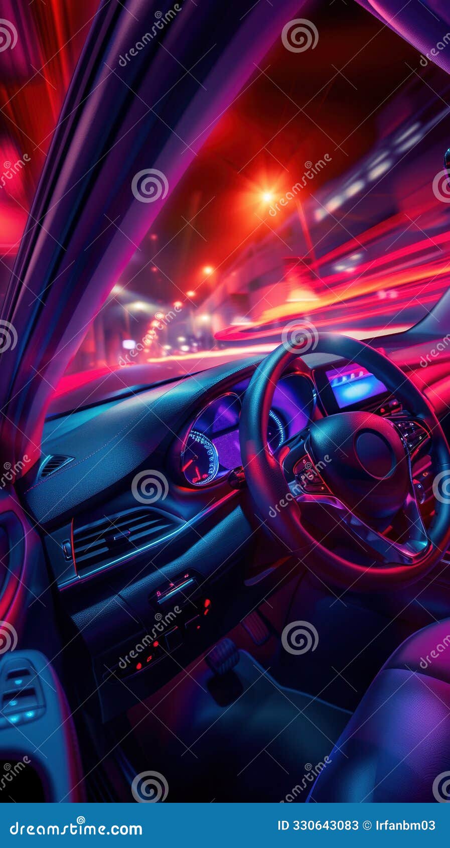 Modern City Commute. Inside Car Background Concept Stock Image - Image ...
