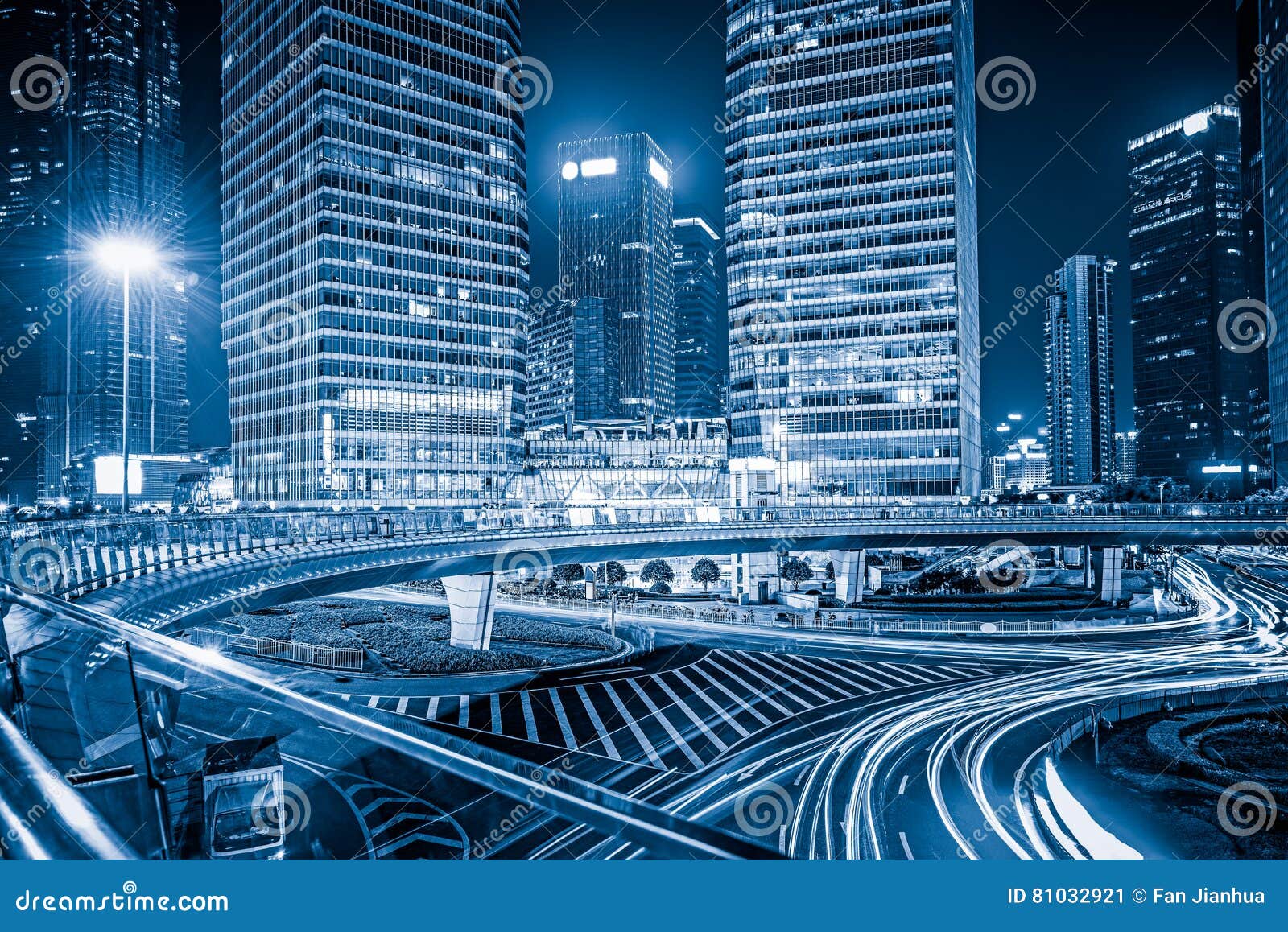 The Modern City Construction and Road Stock Image - Image of blurred ...