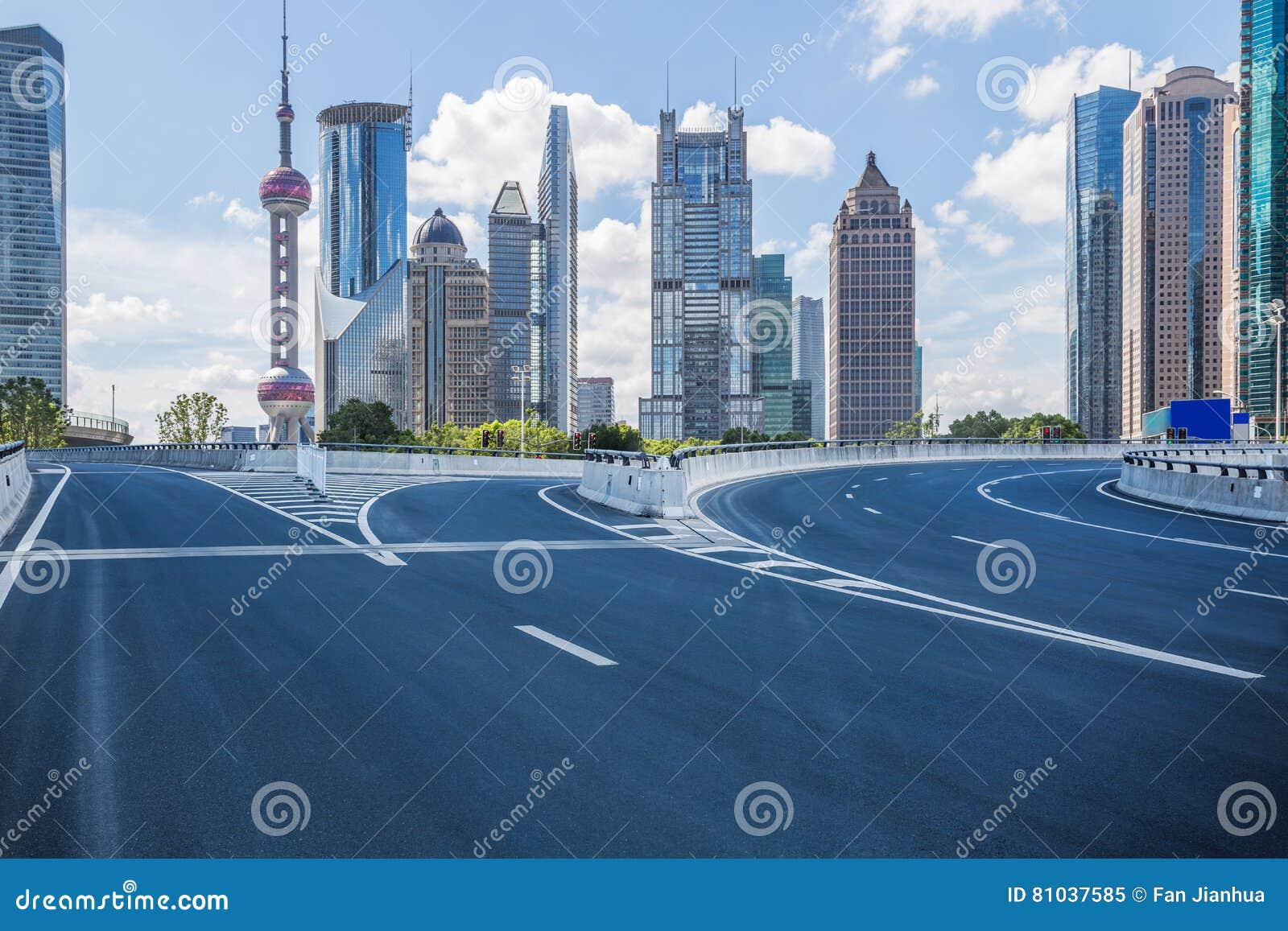 The Modern City Construction and Road Stock Image - Image of exterior ...