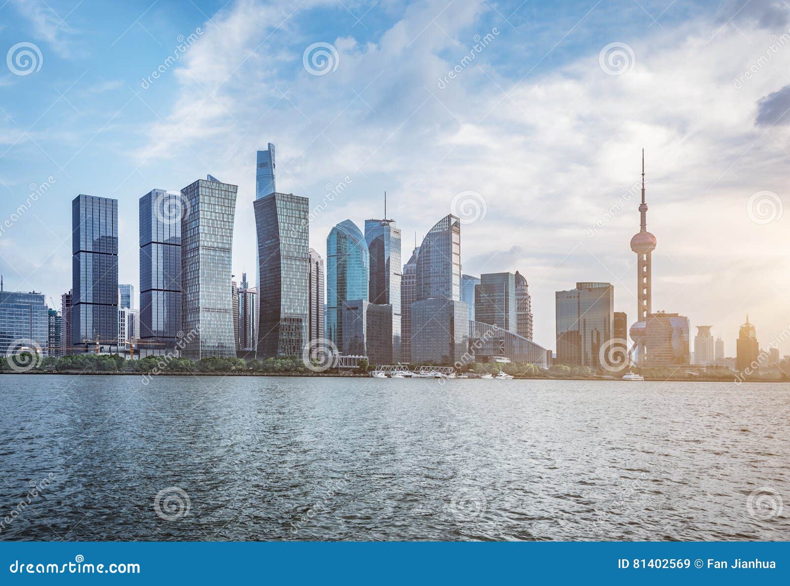 The Modern City Construction, Shanghai Stock Image - Image of ...