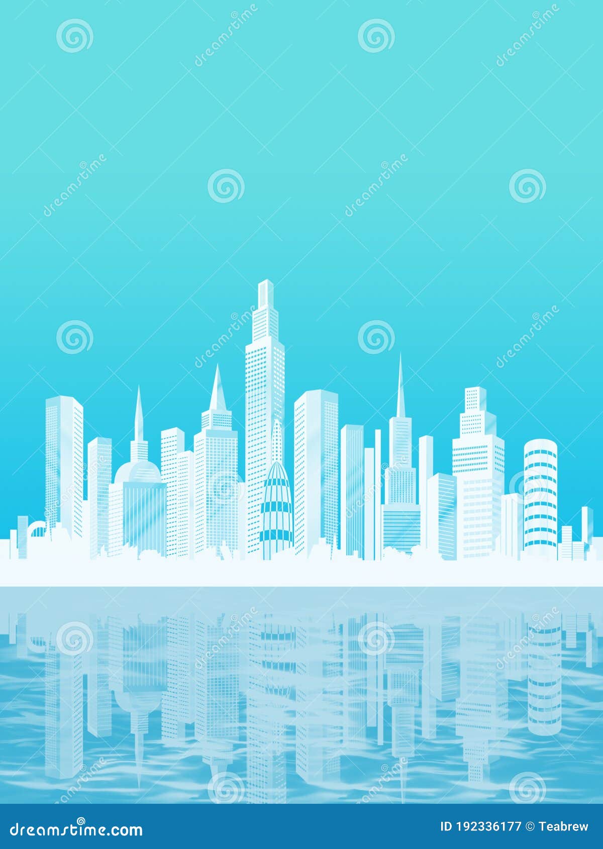 Modern City Design Template with Copy Space Stock Illustration ...