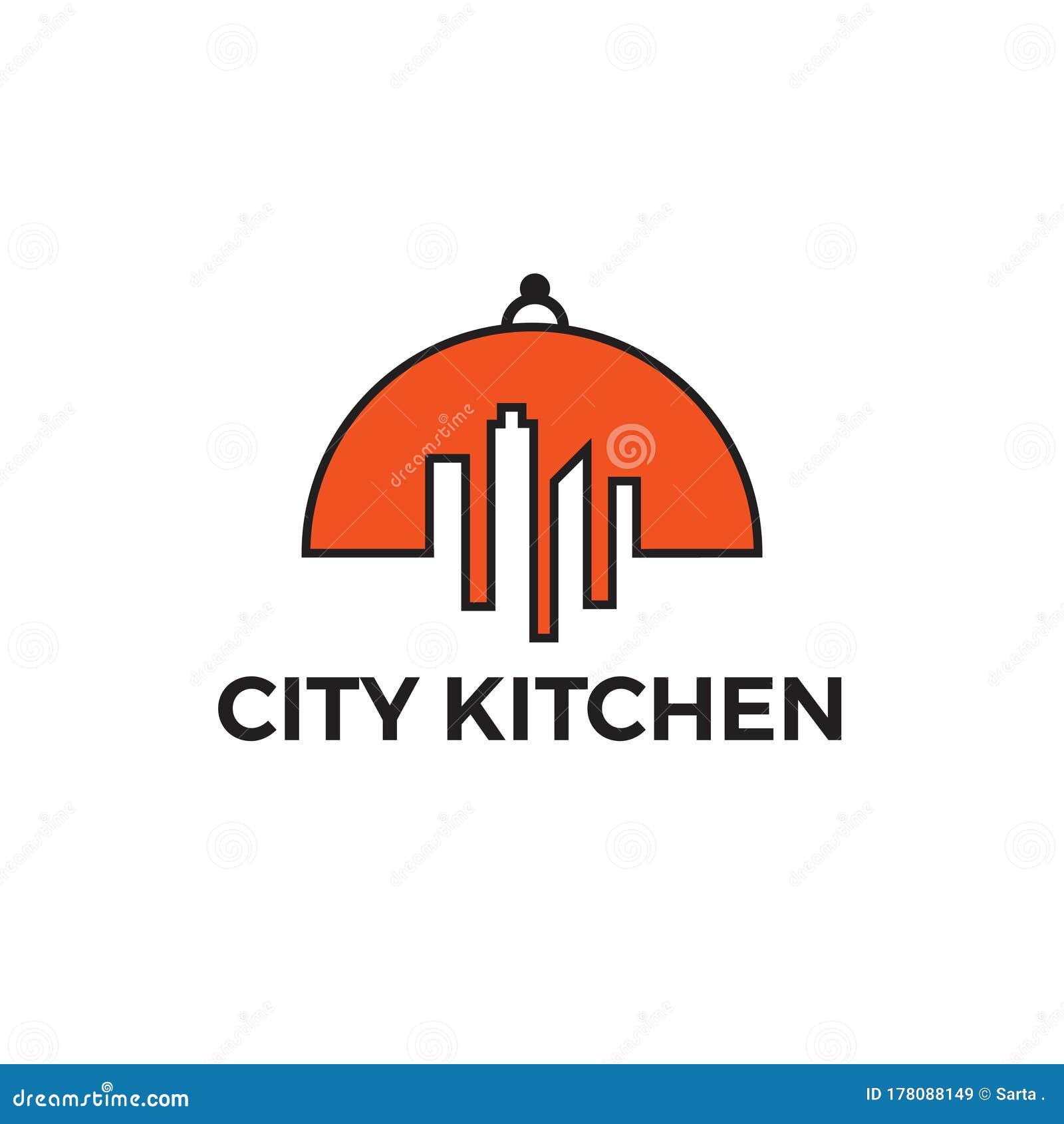 Modern City Kitchen Chef Logo Concept Stock Vector - Illustration of ...