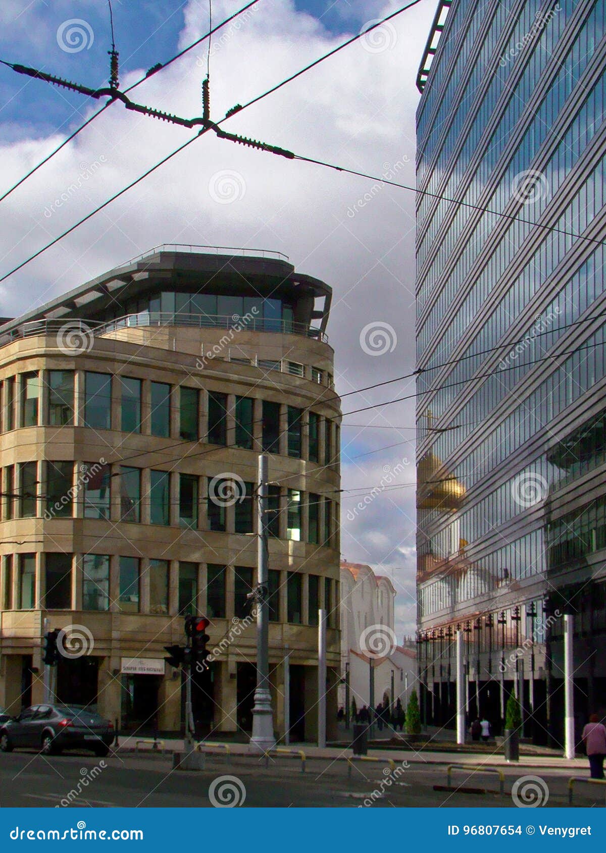 Modern city landscape editorial stock image. Image of structure - 96807654