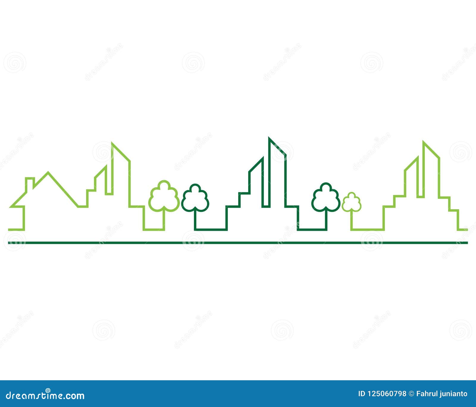 Modern City Line Modern City Logo Vector Template Stock Vector ...