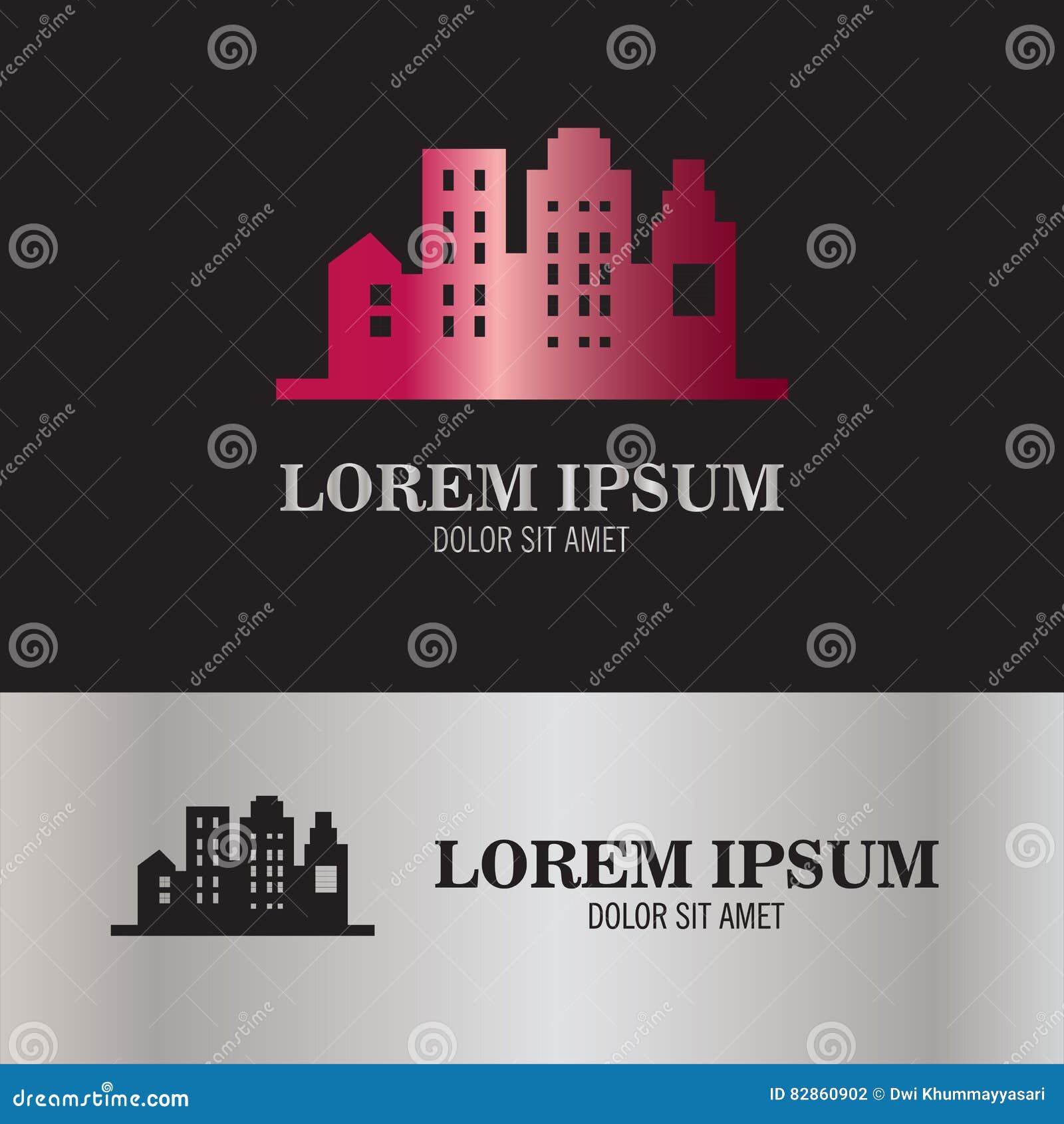 Modern city logo stock vector. Illustration of house - 82860902