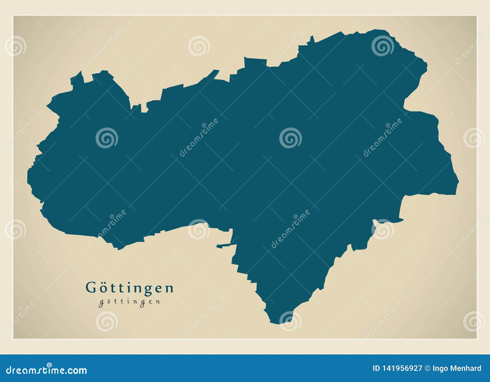 Modern City Map - Goettingen City of Germany DE Stock Vector ...