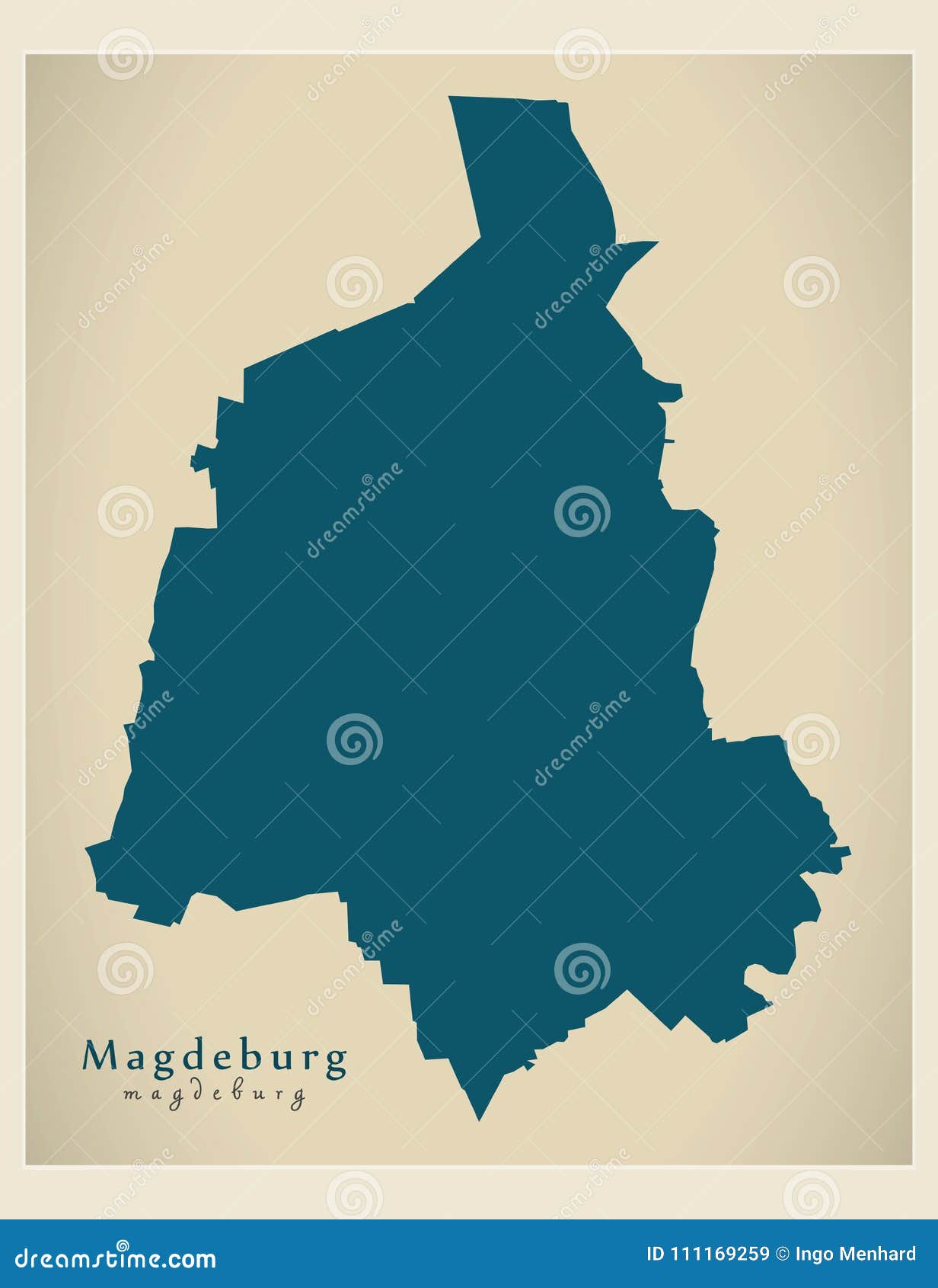 Modern City Map - Magdeburg City of Germany DE Stock Vector ...