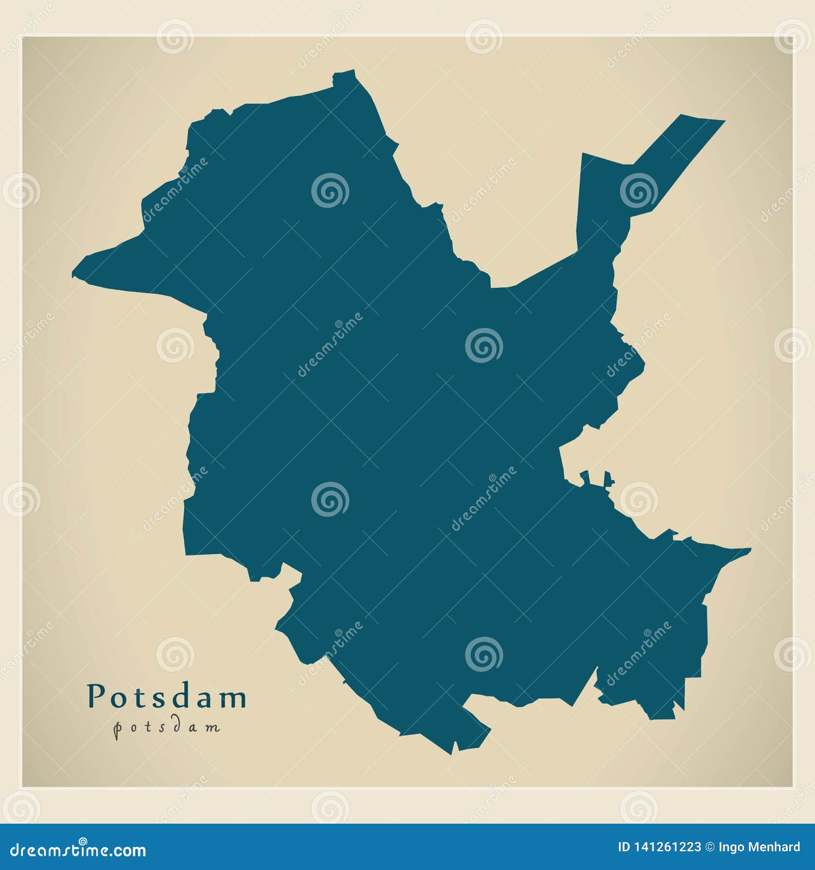 Potsdam Silhouette Skyline. Germany - Potsdam Vector City, German ...