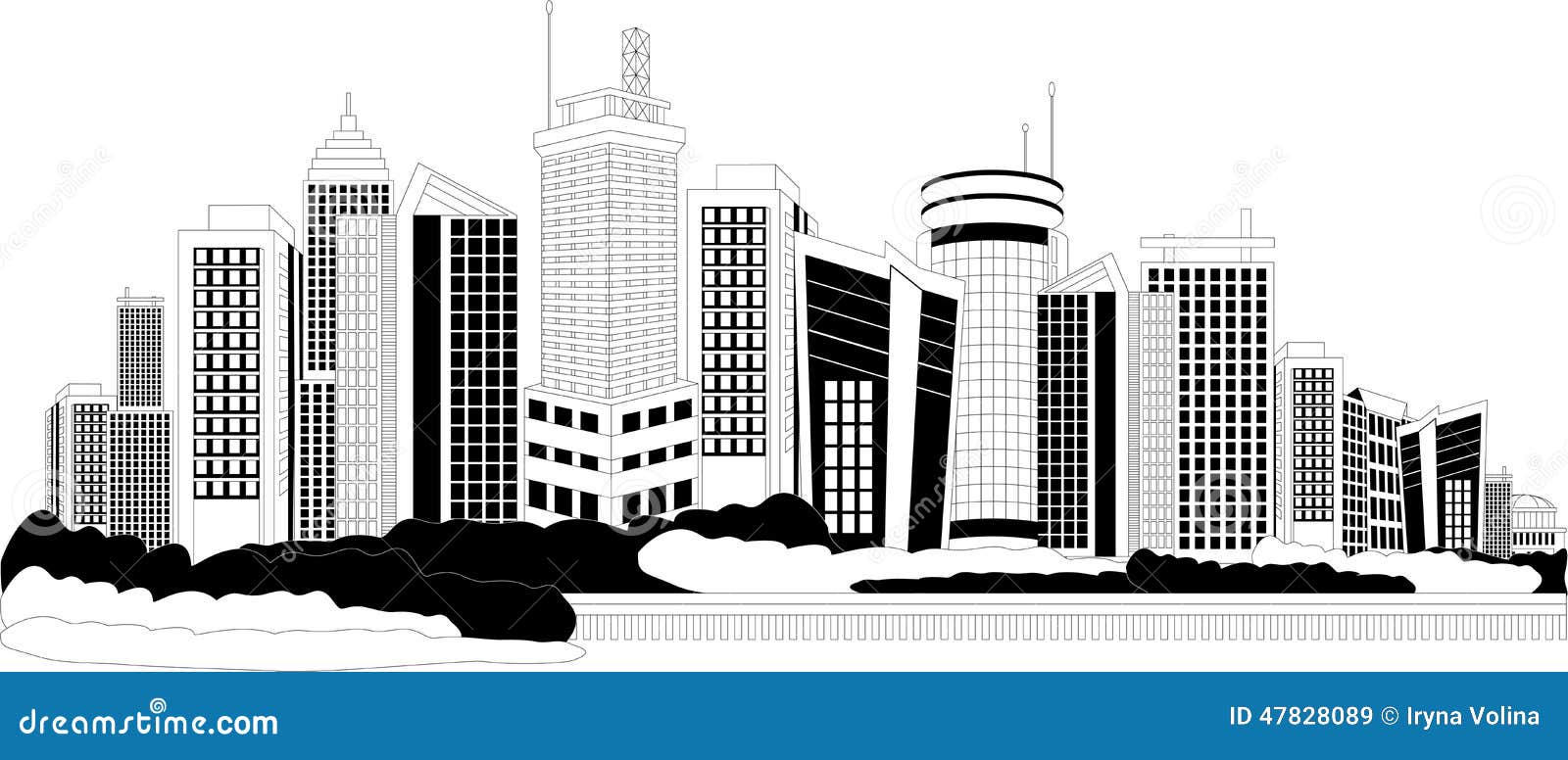 Modern city metropolis stock vector. Illustration of estate - 47828089