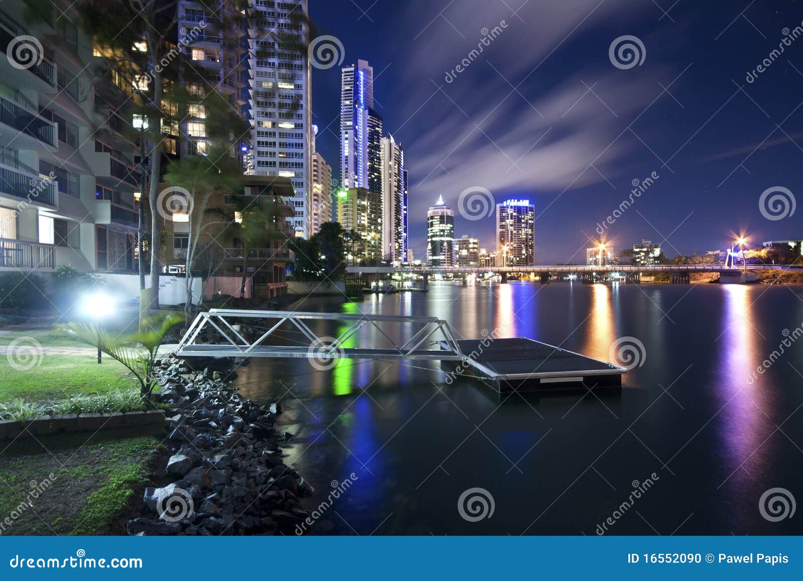 Modern city at night stock photo. Image of beautiful - 16552090
