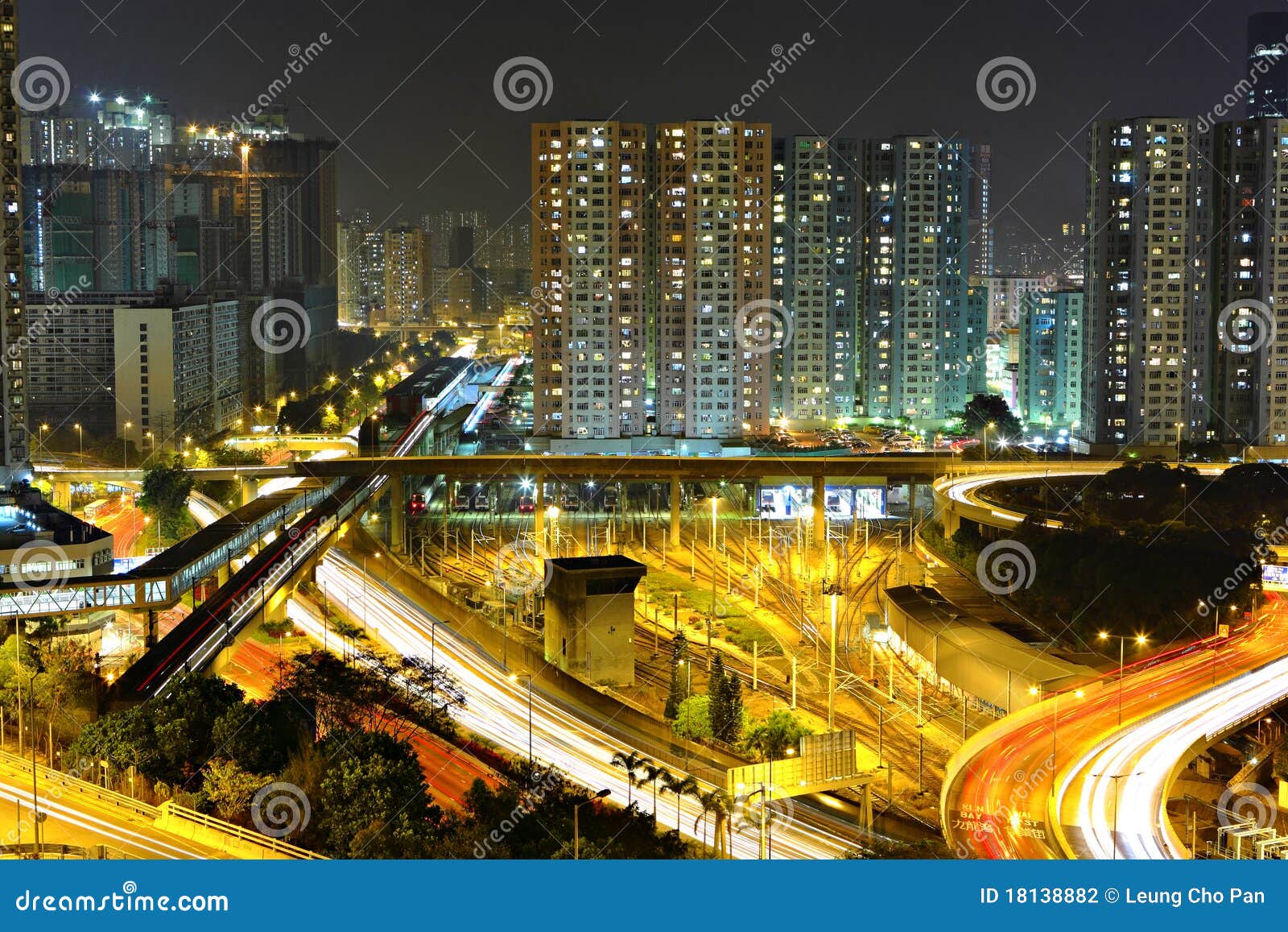 Modern city at night stock photo. Image of capital, city - 18138882