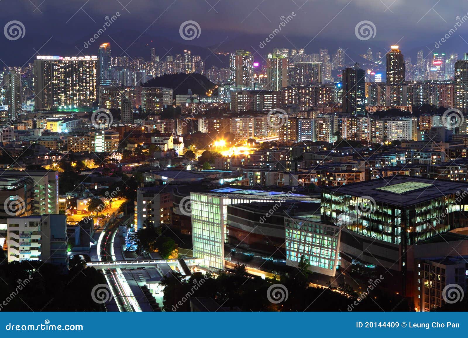 Modern city at night stock image. Image of long, driving - 20144409