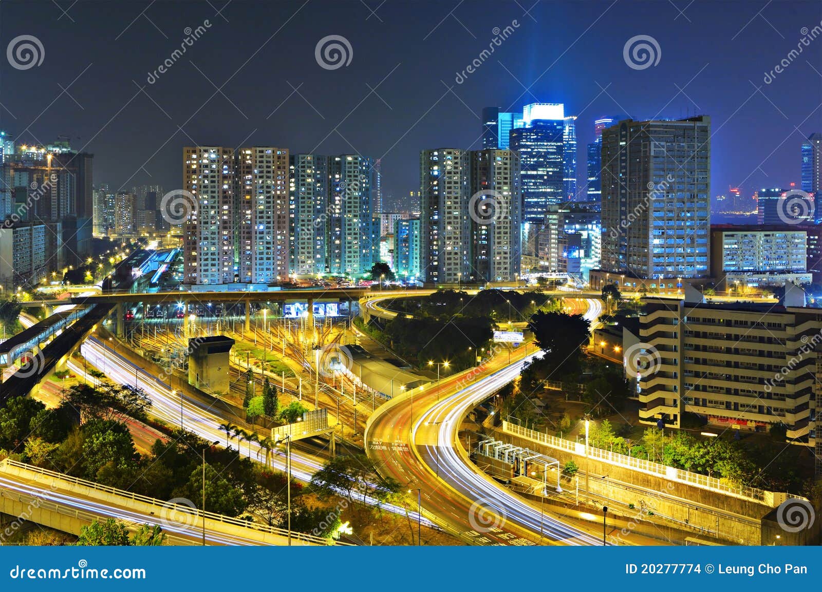Modern city at night stock photo. Image of color, building - 20277774