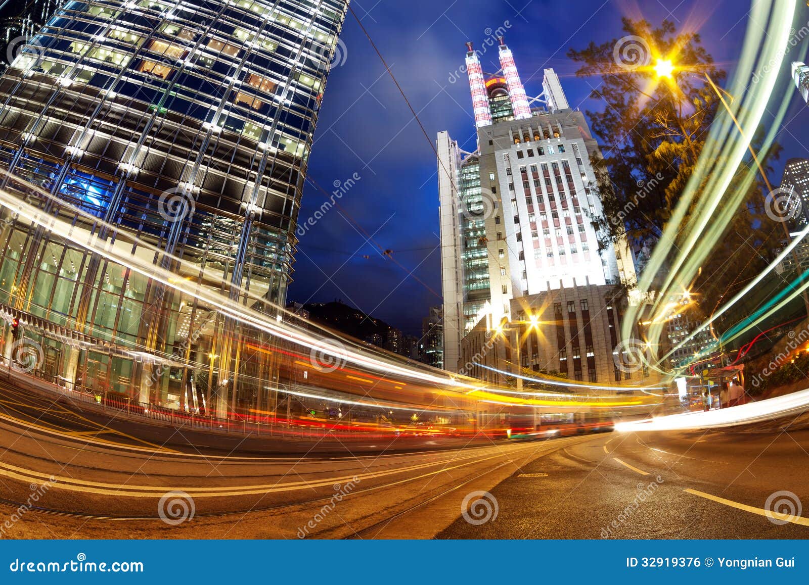 Modern city at night stock photo. Image of hongkong, cityscape - 32919376