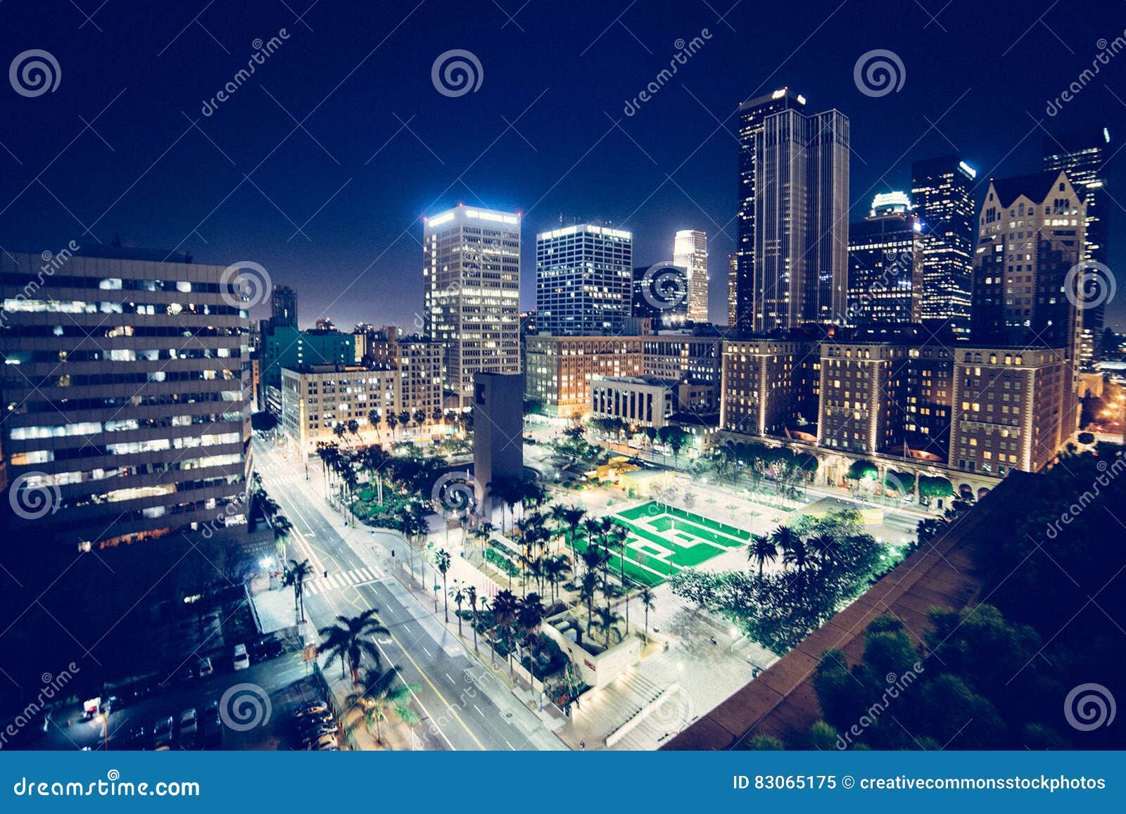 Modern City Night Scene Picture. Image: 83065175