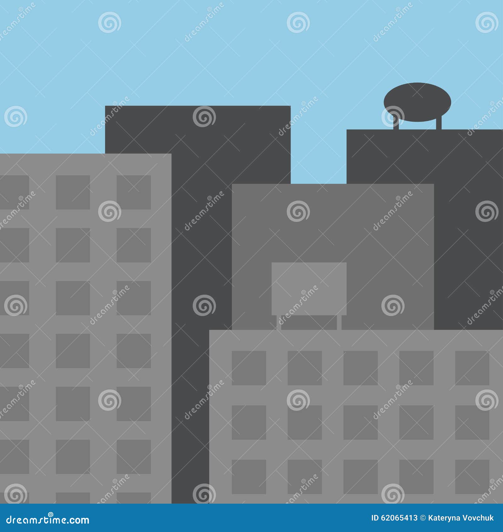 Modern city scape. stock vector. Illustration of blue - 62065413