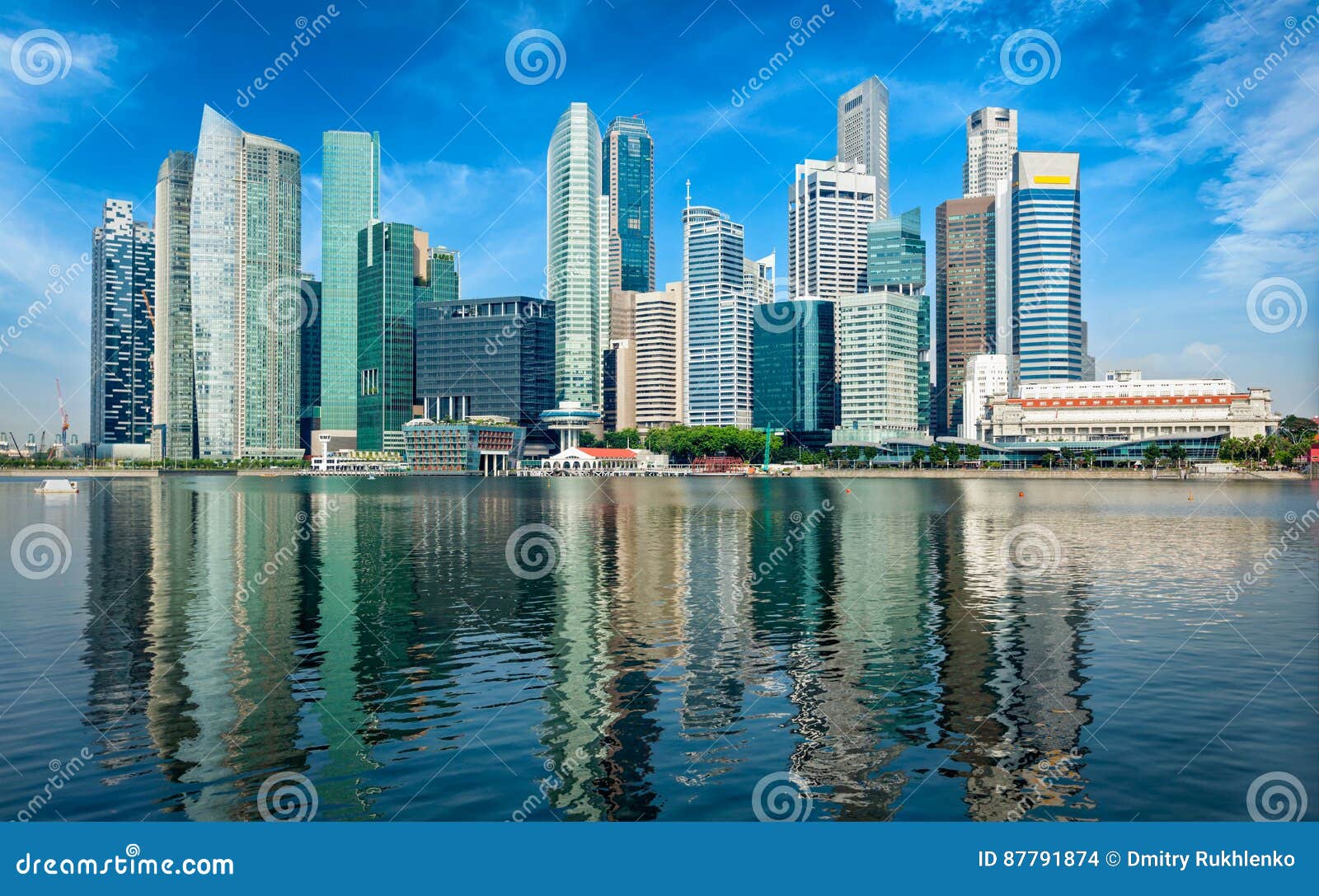 Modern city skyline stock photo. Image of horizontal - 87791874