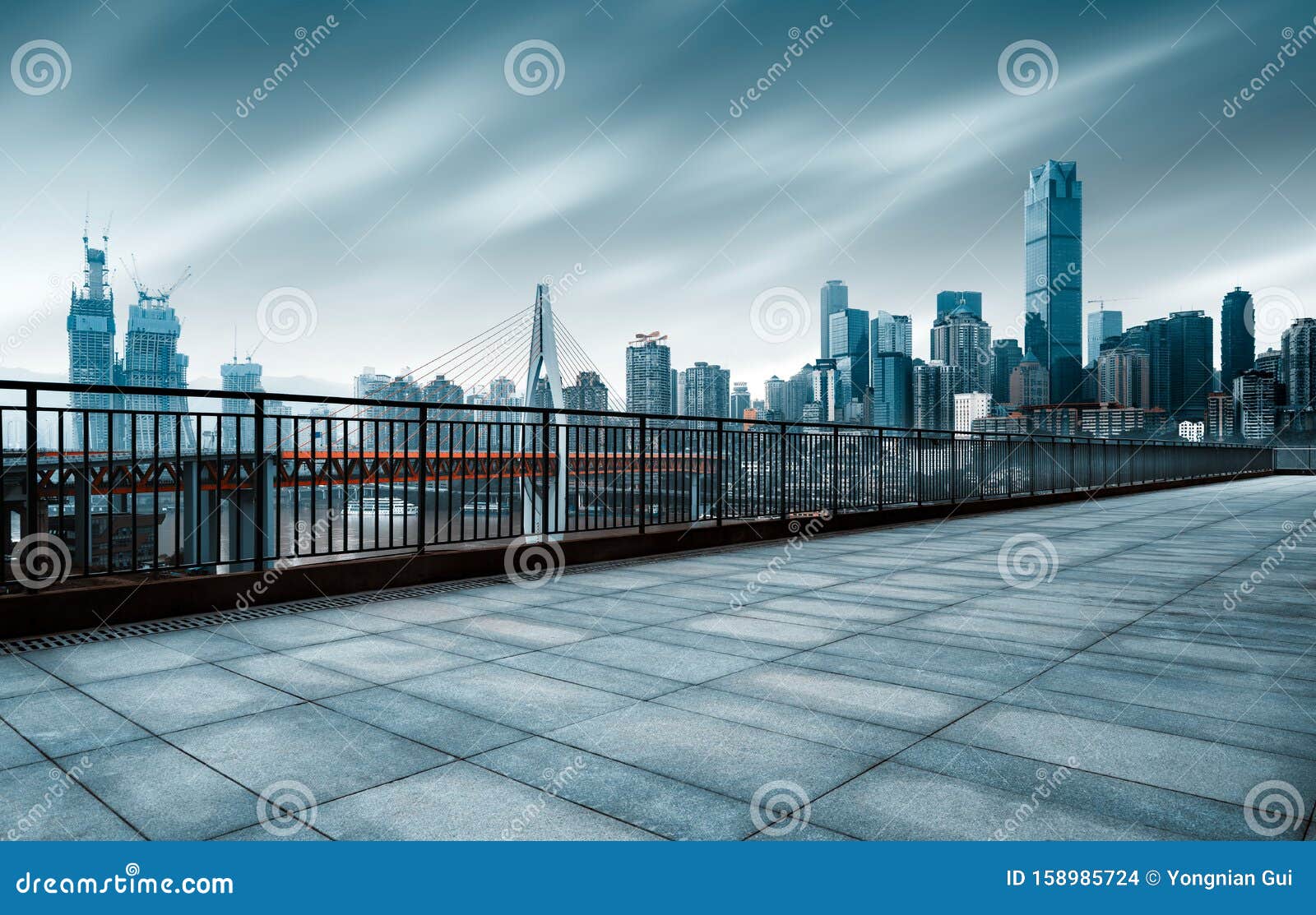 Modern city skyline stock photo. Image of square, panorama - 158985724