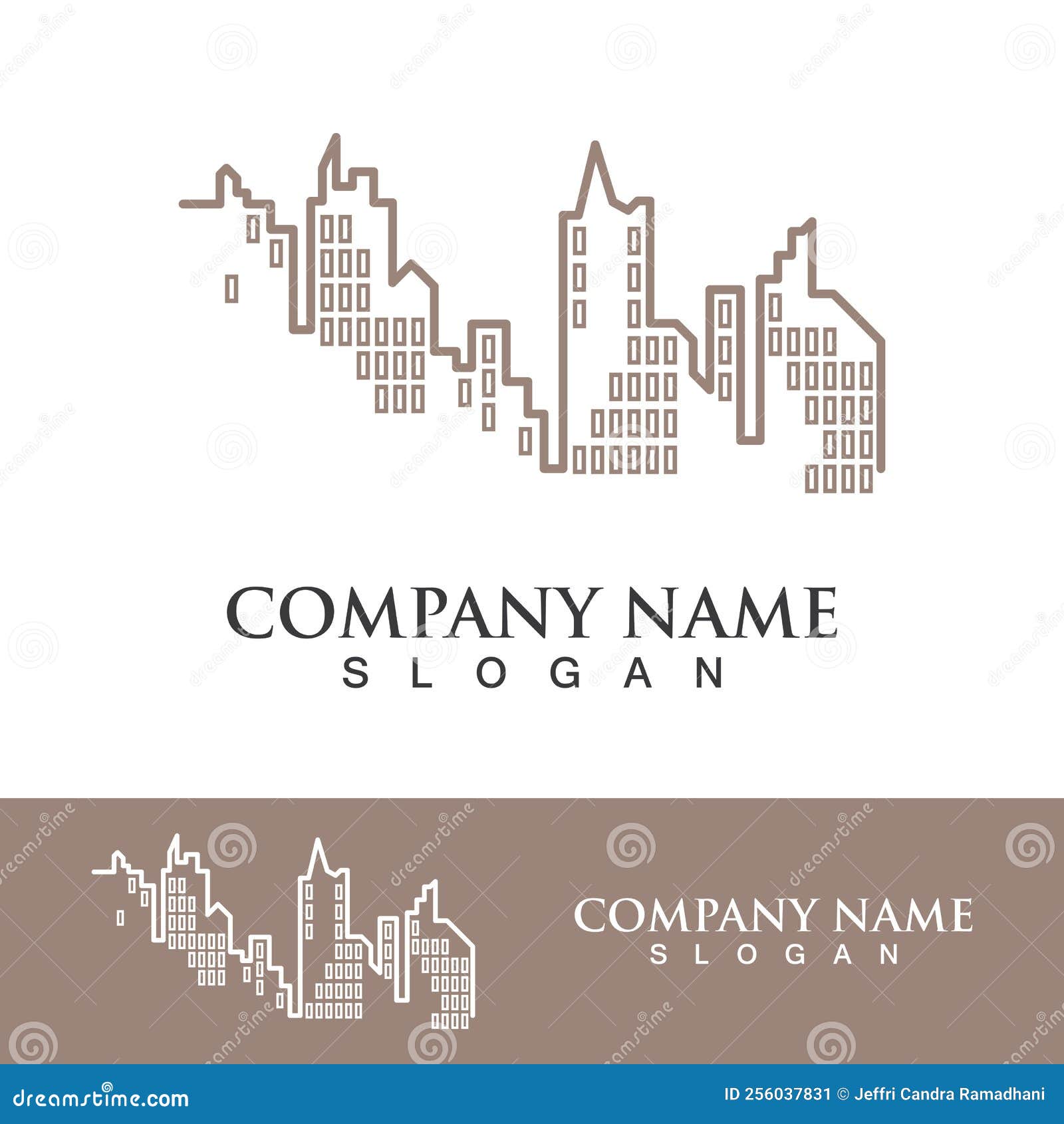 Modern City Skyline Illustration Design Stock Vector - Illustration of ...