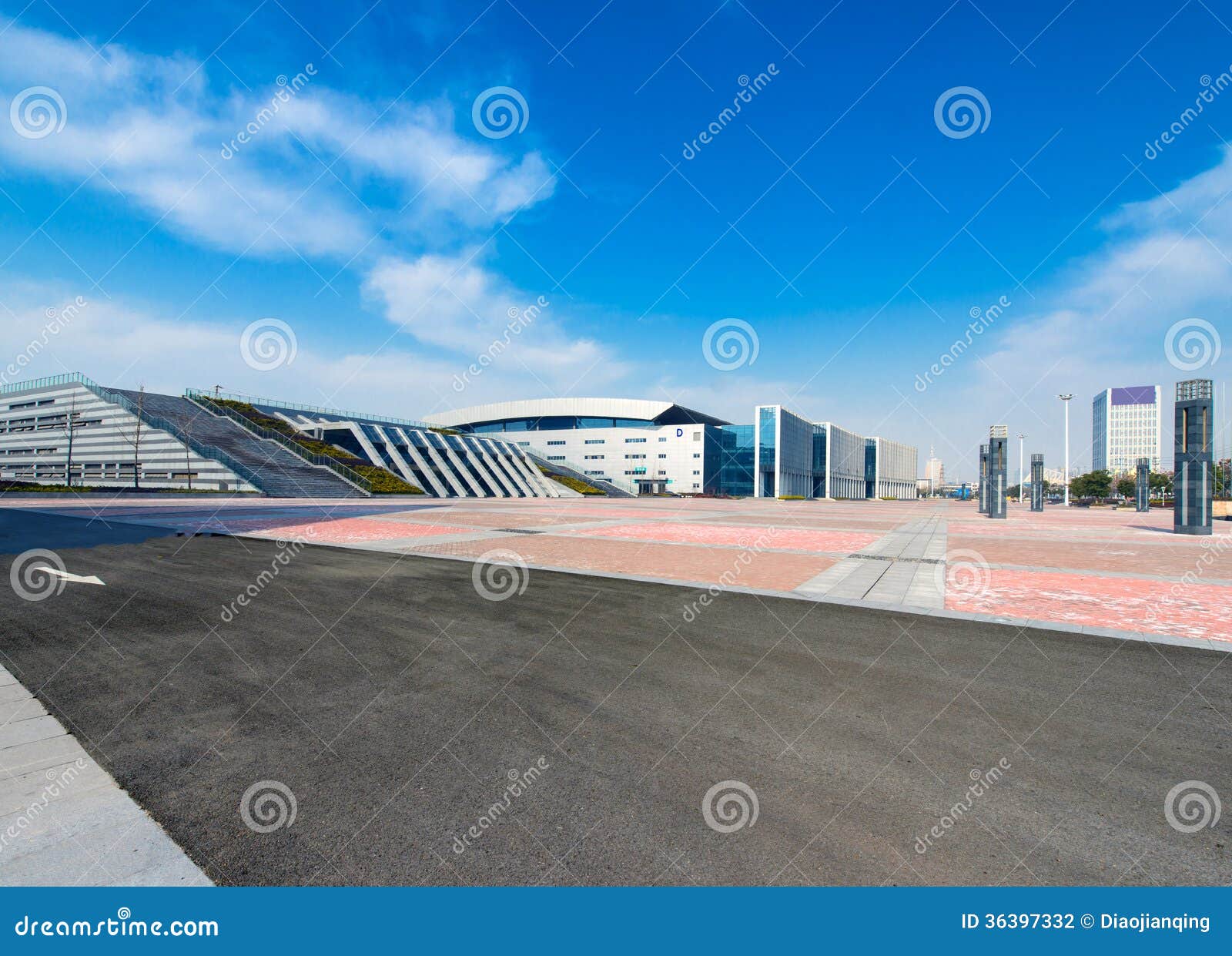 The modern city square stock photo. Image of asphalt - 36397332
