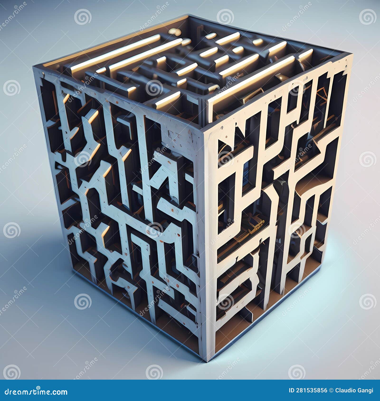Modern City Street Maze - Concept Stock Illustration - Illustration of ...