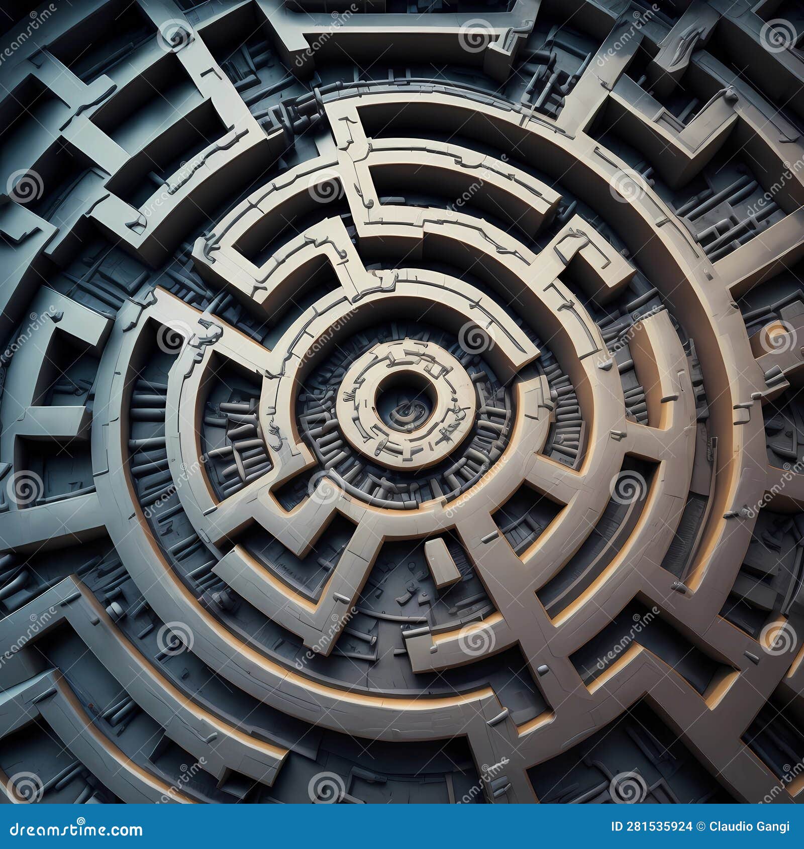 Modern City Street Maze - Concept Stock Illustration - Illustration of ...
