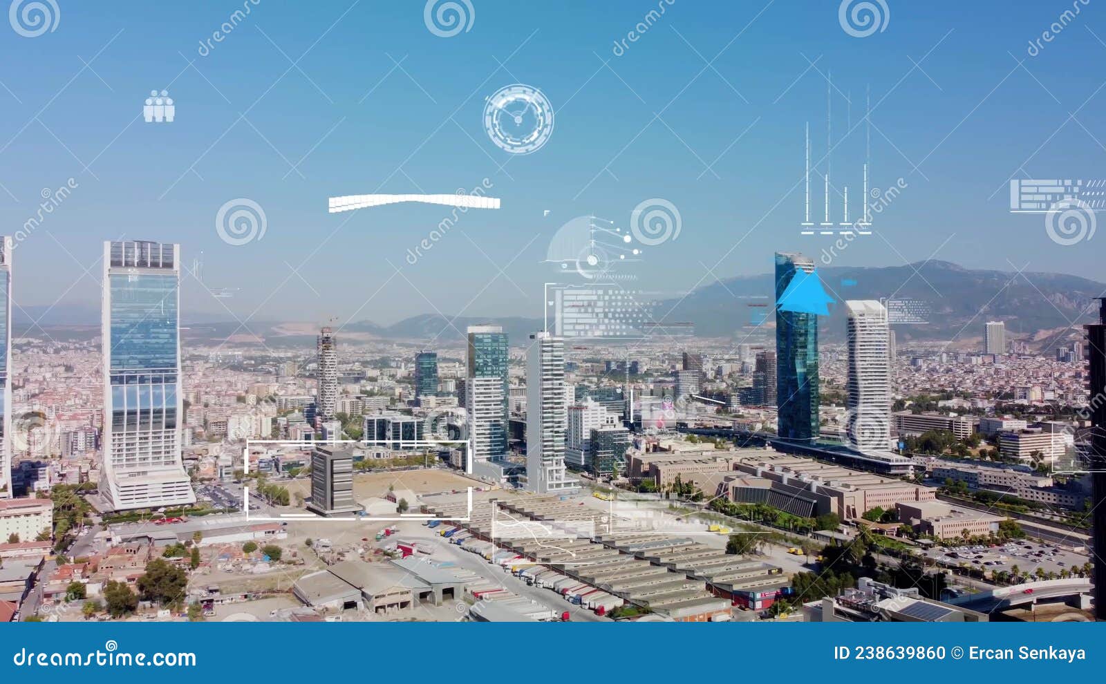 Modern City and Technology Concept. Smart City. Digital Transformation ...