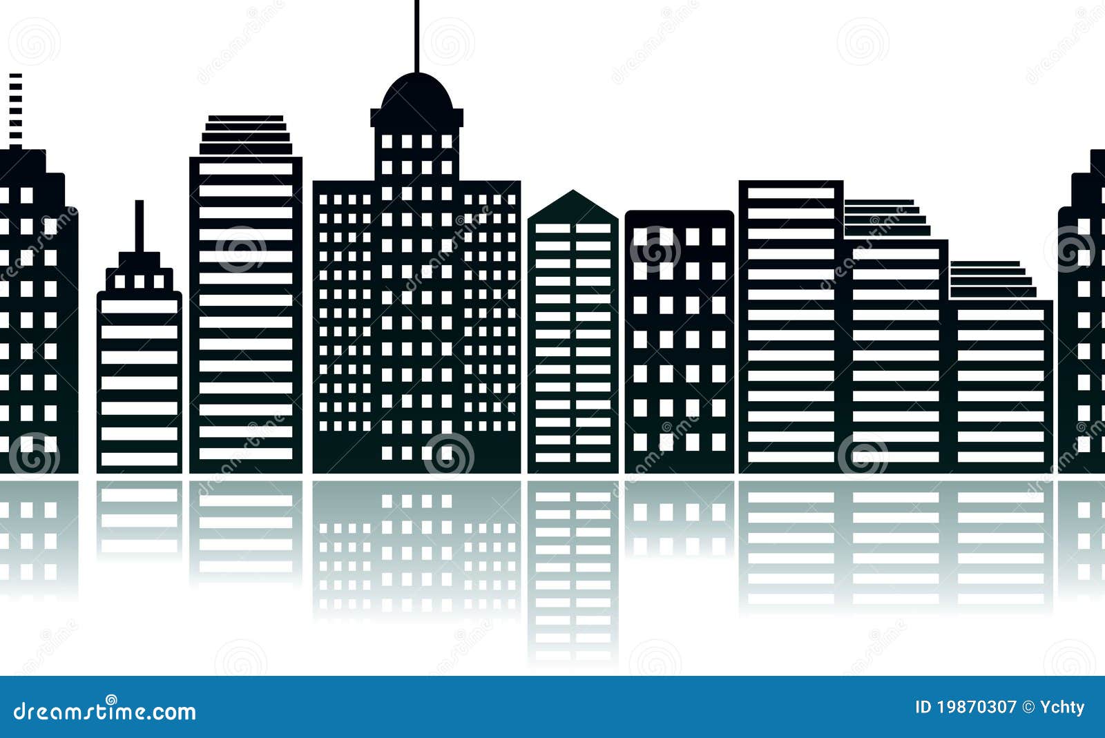 Modern city in vector stock vector. Illustration of town - 19870307