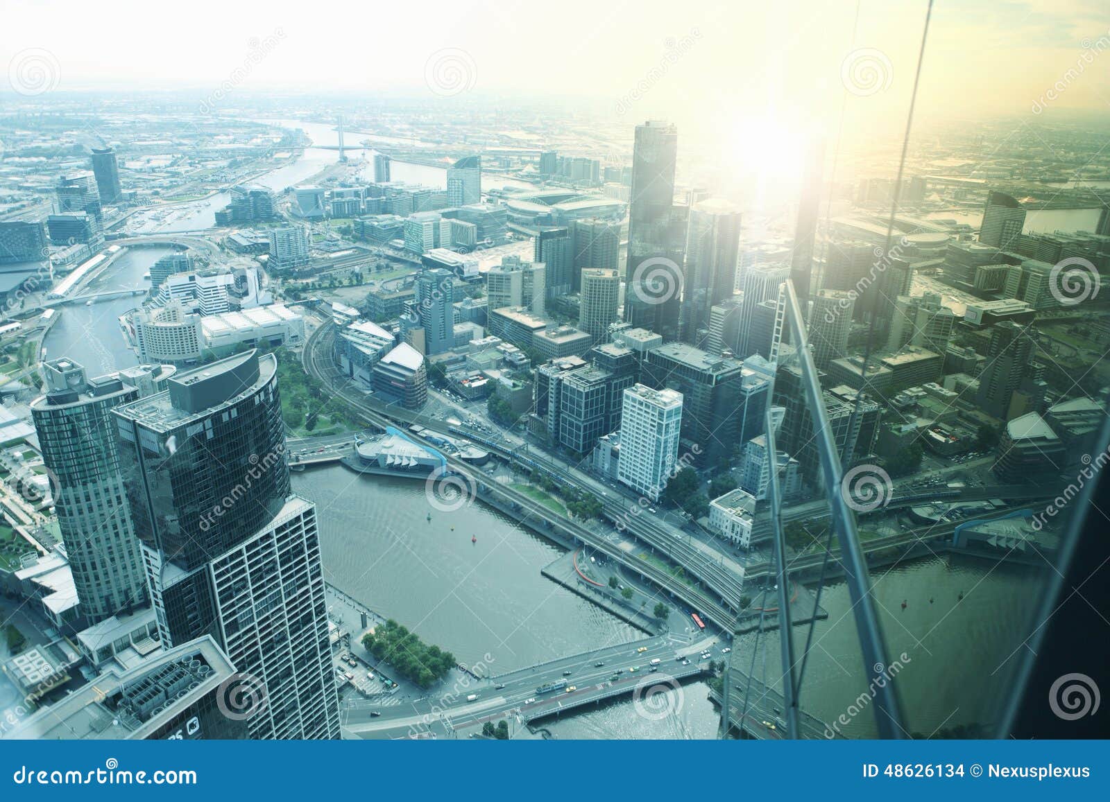 Modern city view stock photo. Image of architecture, skyline - 48626134