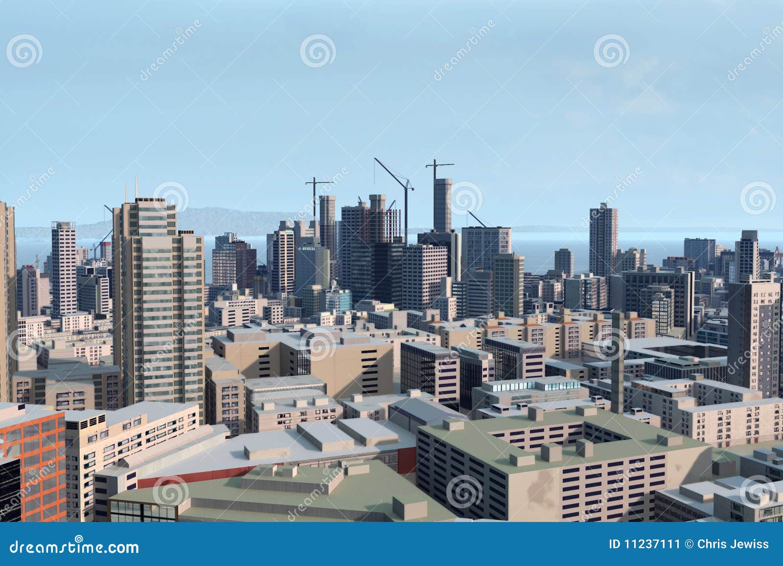 Modern cityscape stock illustration. Illustration of city - 11237111