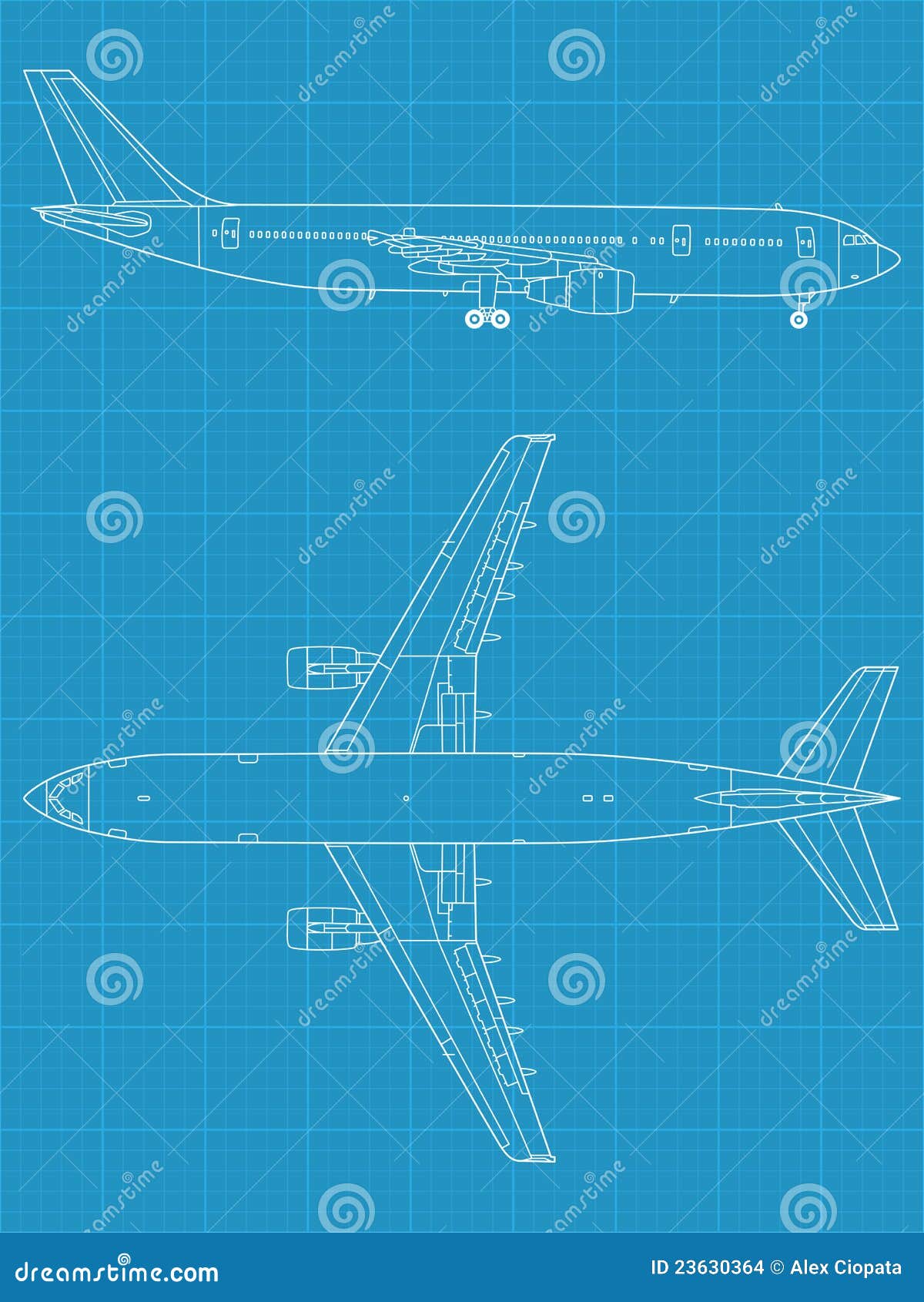 Airbus A300-600F Freighter. Vector Drawing Of Cargo Aircraft ...