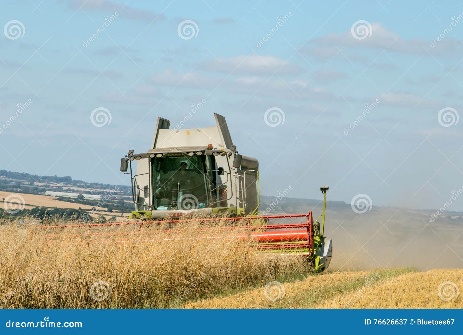 Modern Claas Combine Harvester Cutting Crops Editorial Photography ...