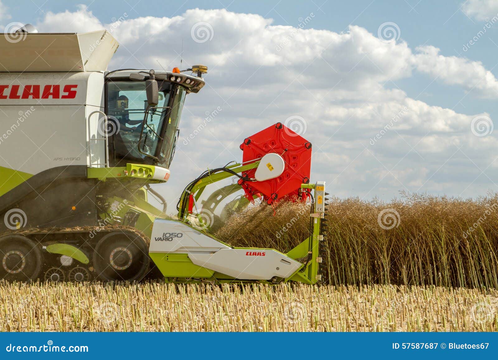 A Modern Claas Farming Trailer On A Tractor Near Schwerin Germany ...