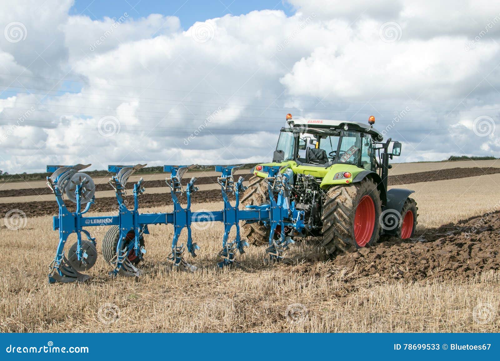 A Modern Claas Farming Trailer On A Tractor Near Schwerin Germany ...
