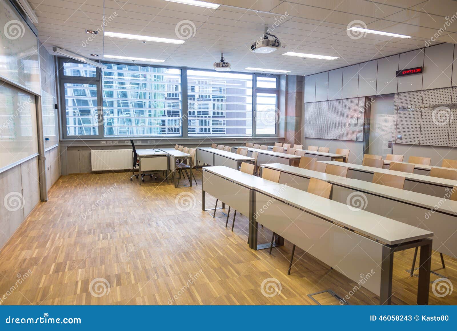 Modern class room. stock image. Image of conference, lecture - 46058243