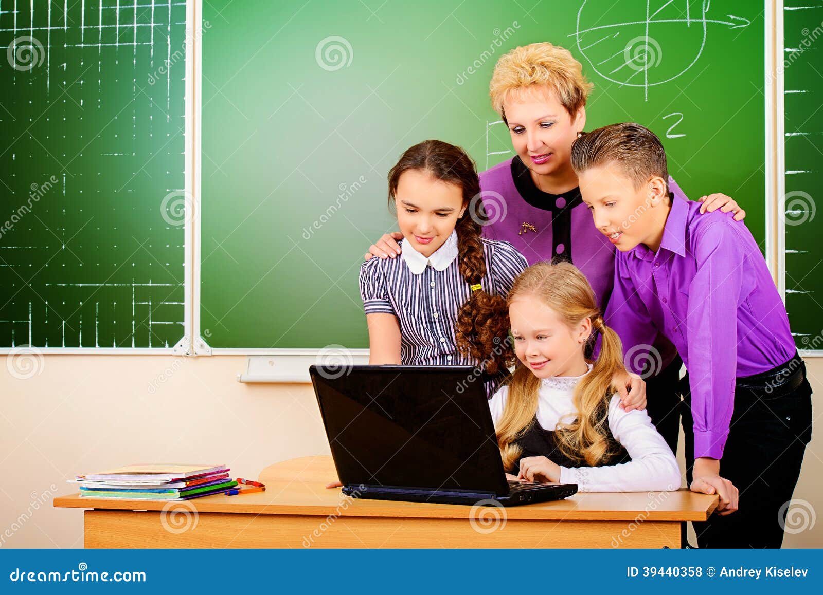 Modern class stock photo. Image of classroom, laptop - 39440358