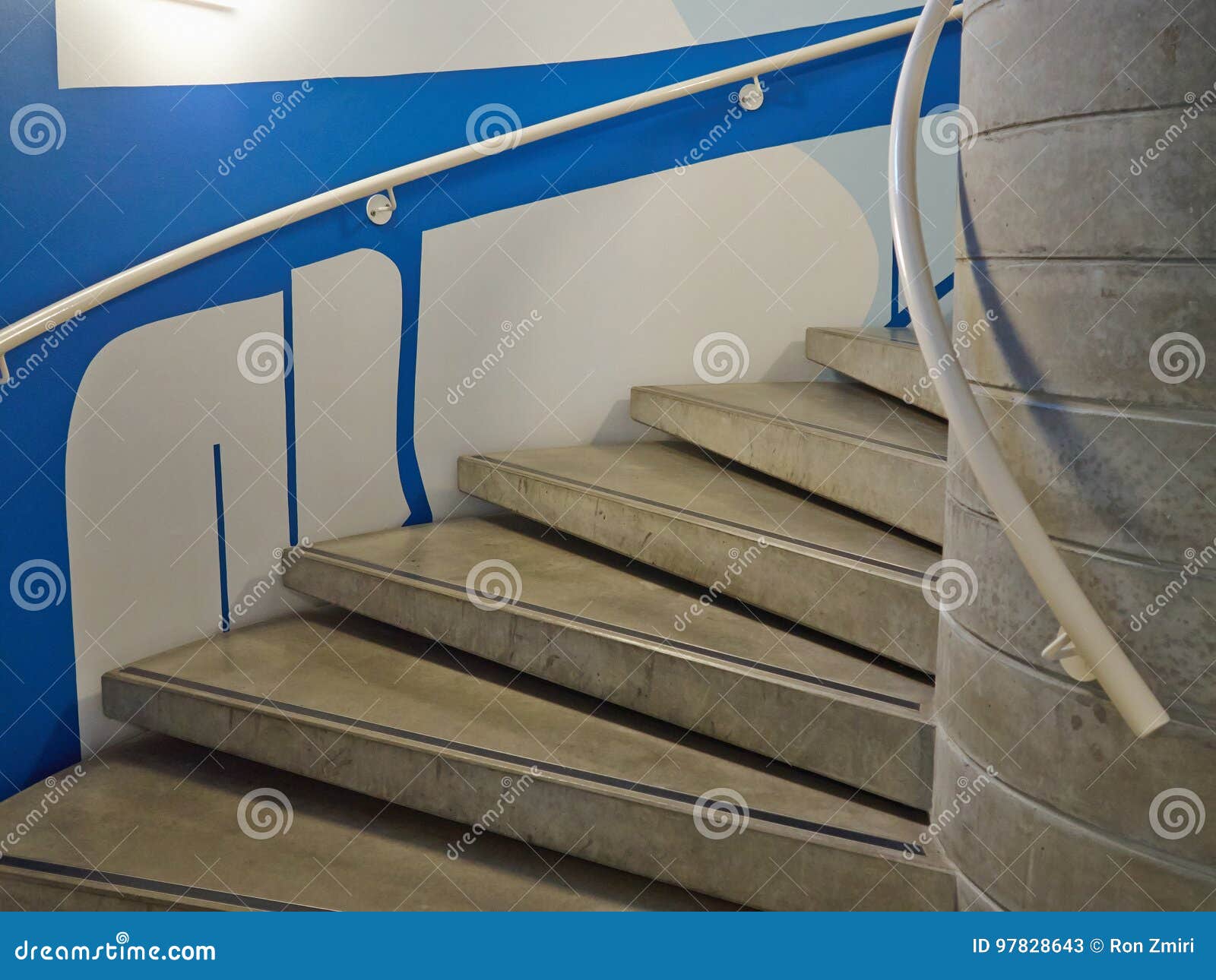 Modern Classical Minimalism Style Stairs Stock Image - Image of home ...