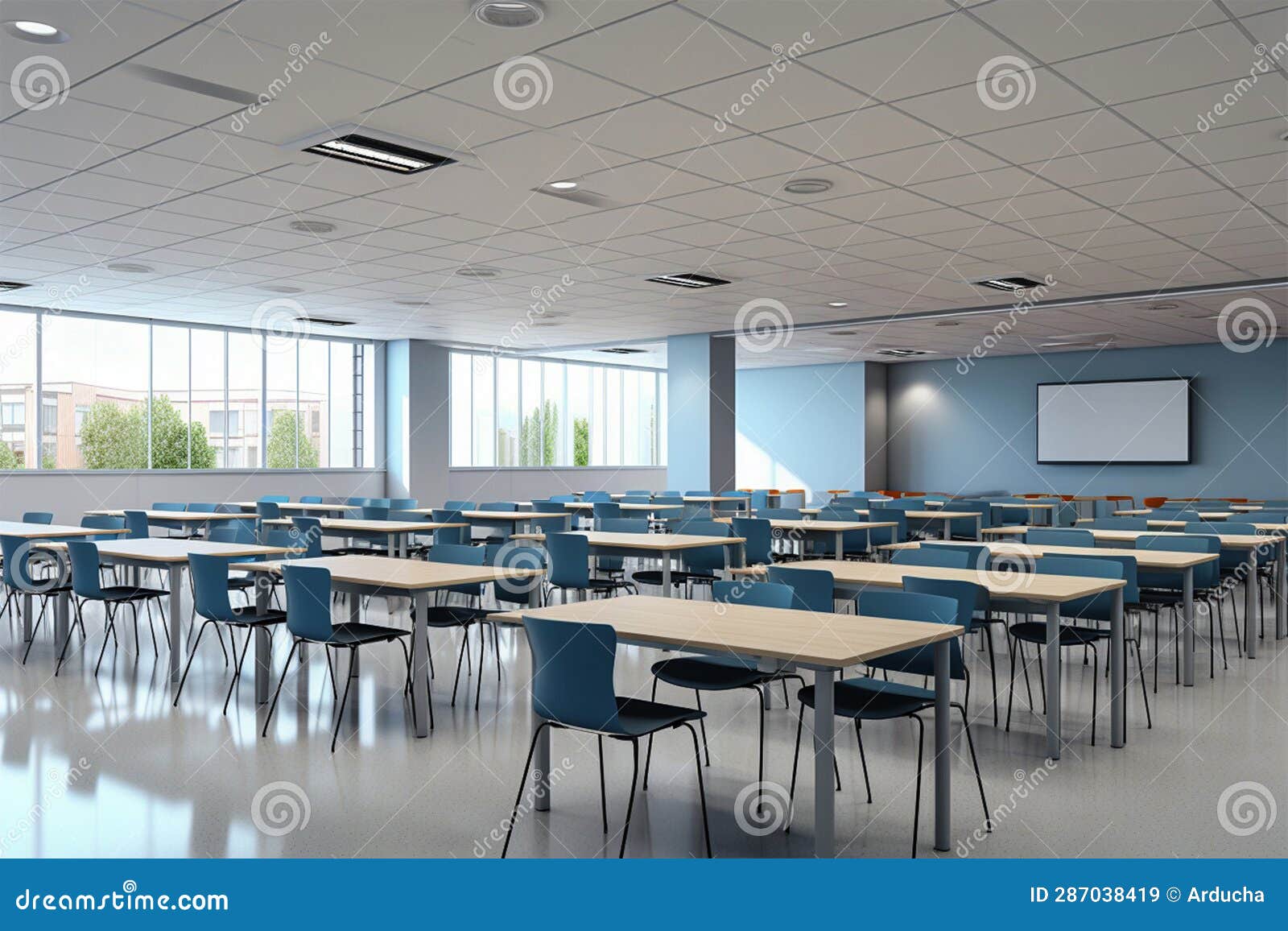Classroom All Around Sharpness Detail Photography Stock Illustration ...