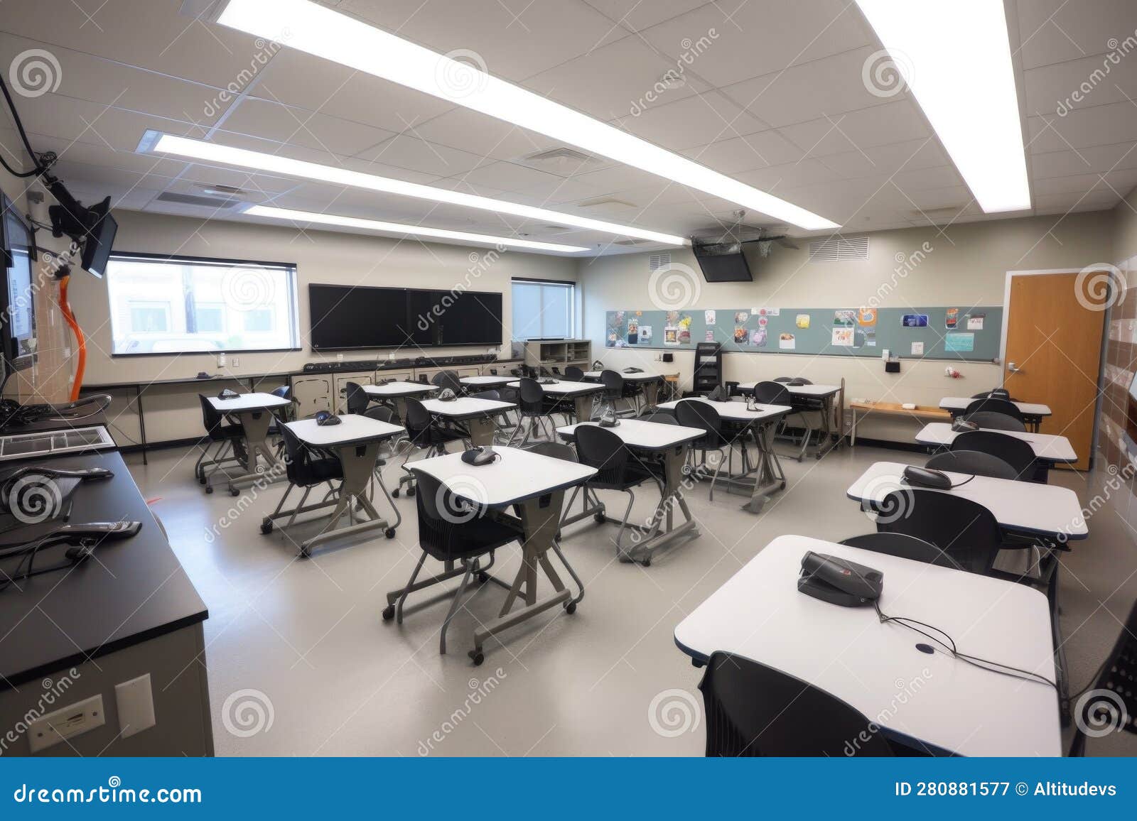 Modern Classroom Full of Technology and Modern Learning Tools ...