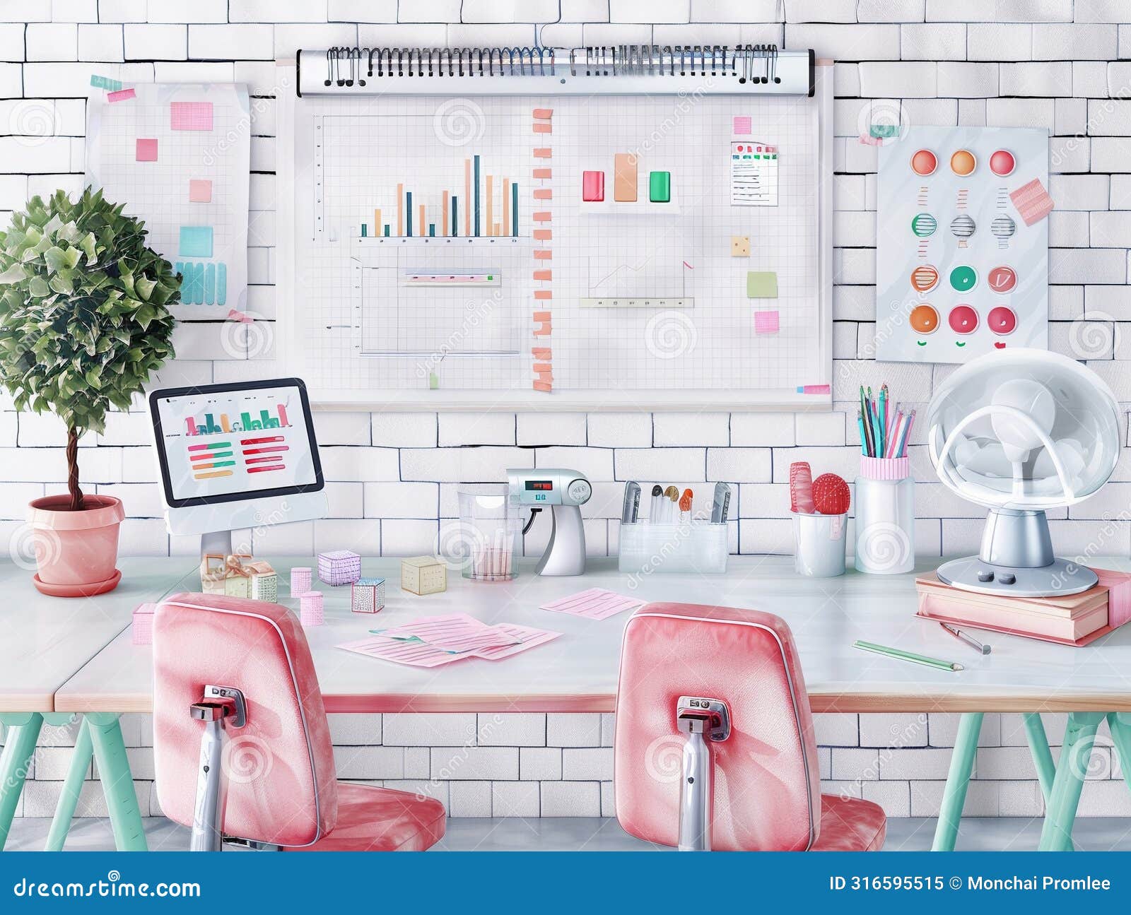 Modern Classroom with High-tech Adaptive Learning Systems, Promoting ...