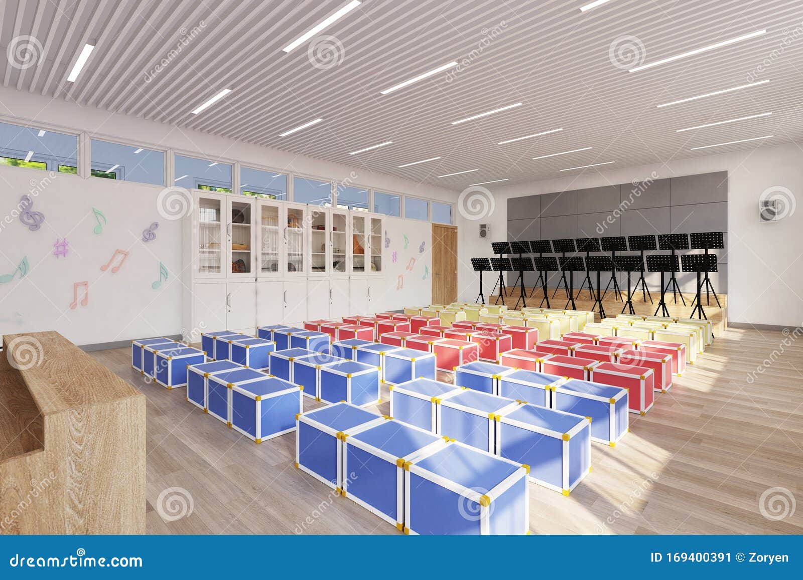 Modern classroom stock image. Image of music, smart - 169400391