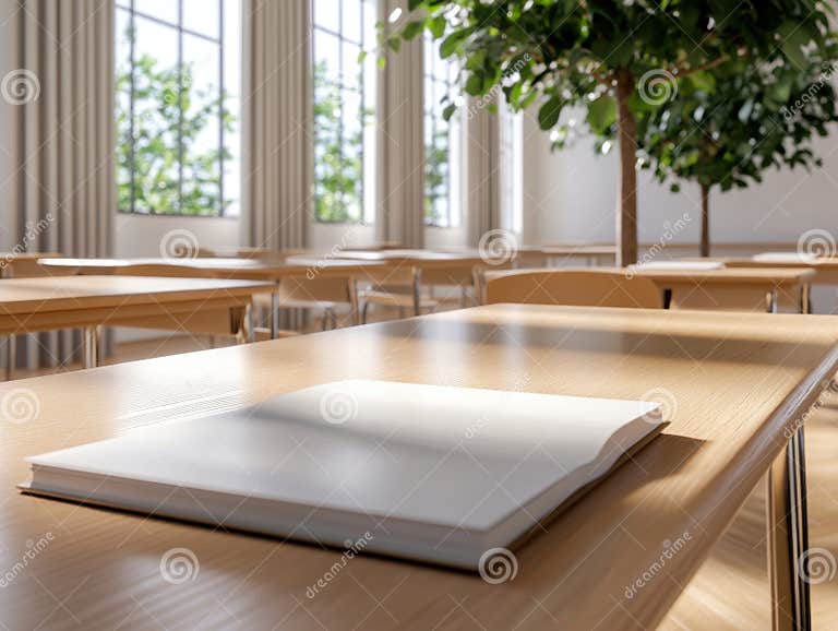Modern Classroom Setup with Desks Arranged for Collaborative Learning ...