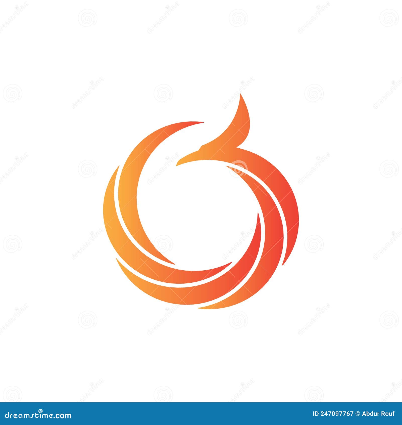 Phoenix circle logo design stock vector. Illustration of creative ...