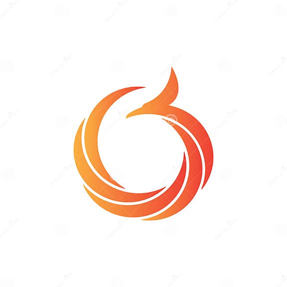 Phoenix circle logo design stock vector. Illustration of creative ...